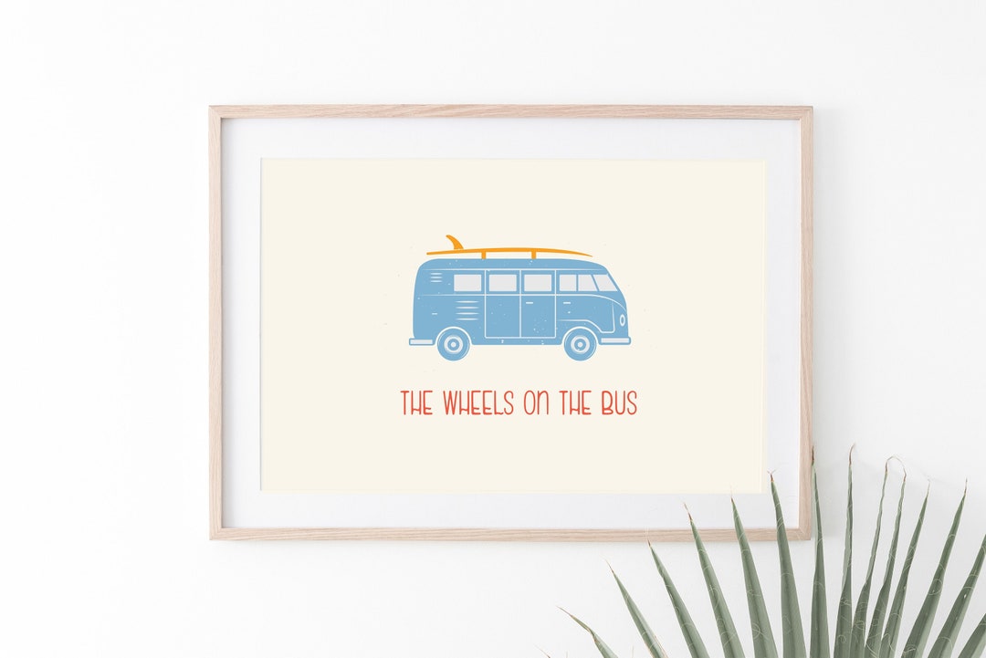 VW Bus Decor, VW Bus Print, VW Bus Wall Art, Vw Bus Sign, Printable ...