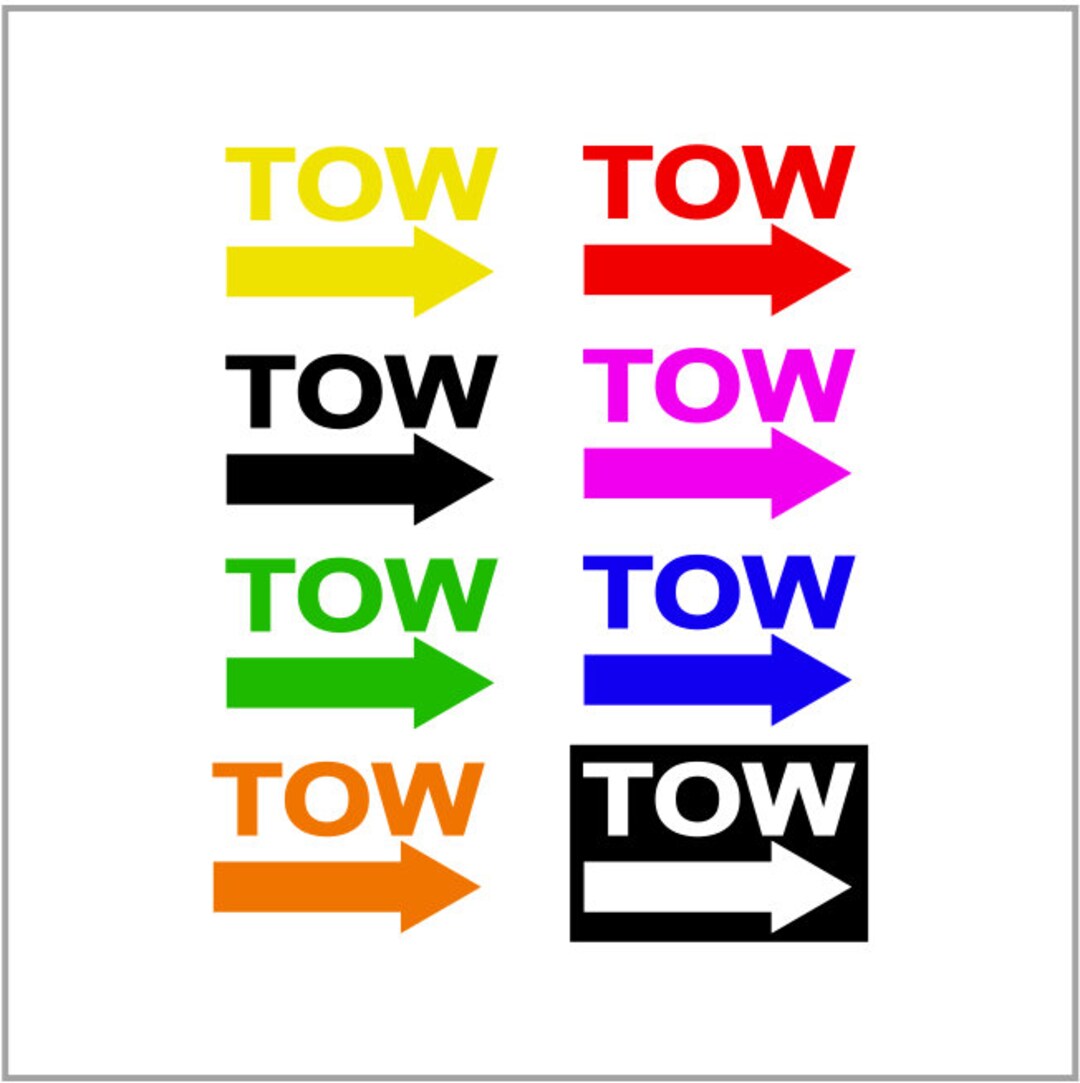 Tow Arrow Sticker Decal Motorsport Waterproof - Etsy