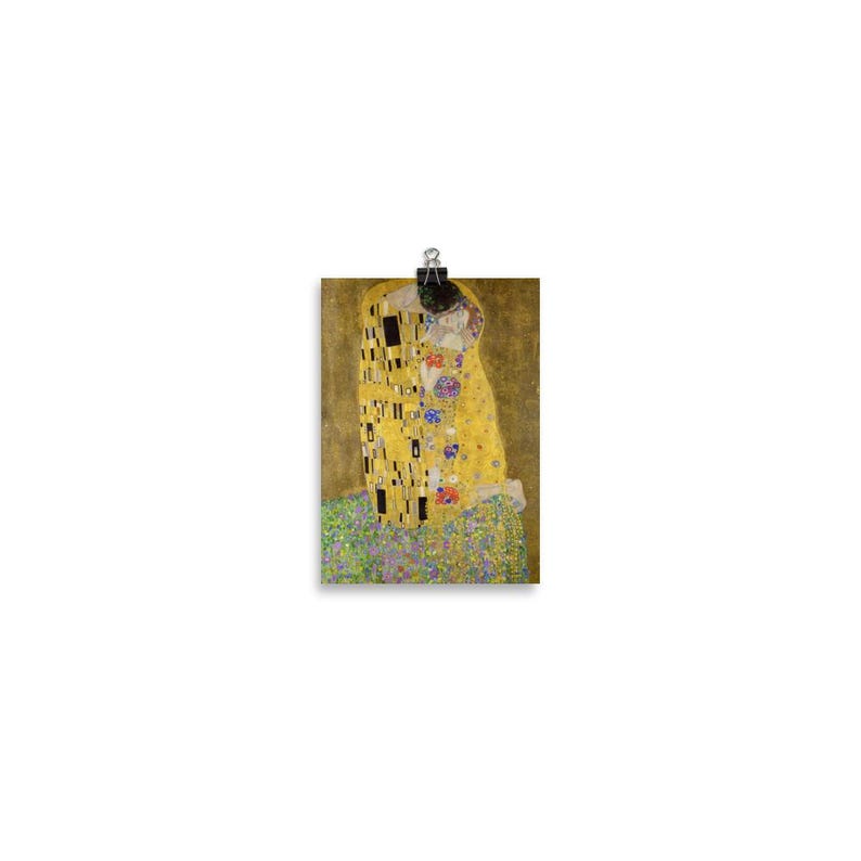 The Kiss Poster, Gustav Klimt the Kiss Poster, Poster, Gold and Black ...