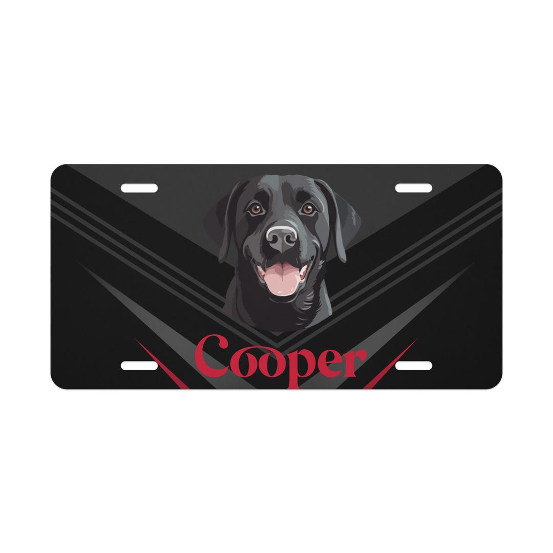Black Labrador Personalized License Plate, Dog License Plate, License ...