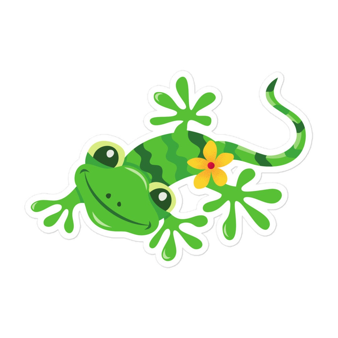 Lizard Sticker, Cute Lizard Sticker, Lizard Laptop Sticker, Lizard ...