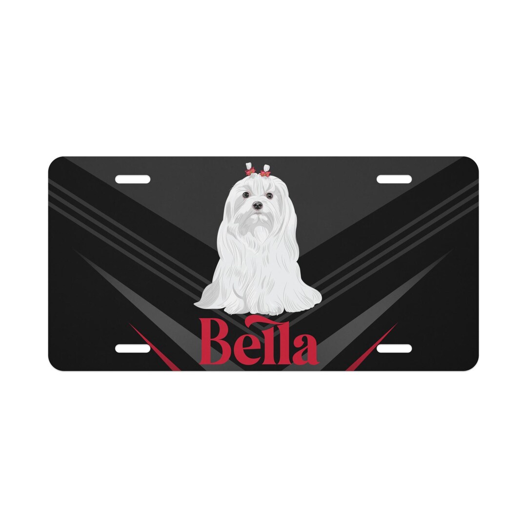 Maltese Personalized License Plate, Dog License Plate, License Plate ...