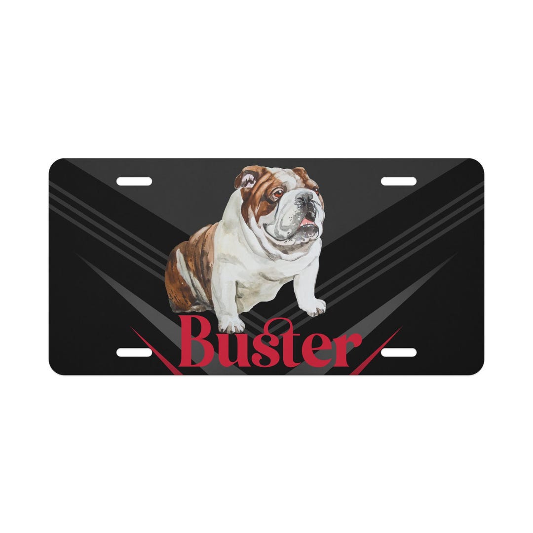 Bulldog Personalized License Plate, Dog License Plate, License Plate ...