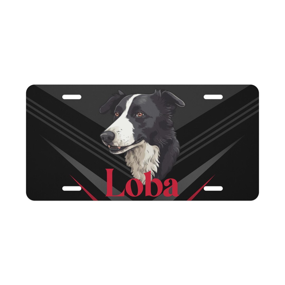Border Collie Personalized License Plate, Dog License Plate, License ...