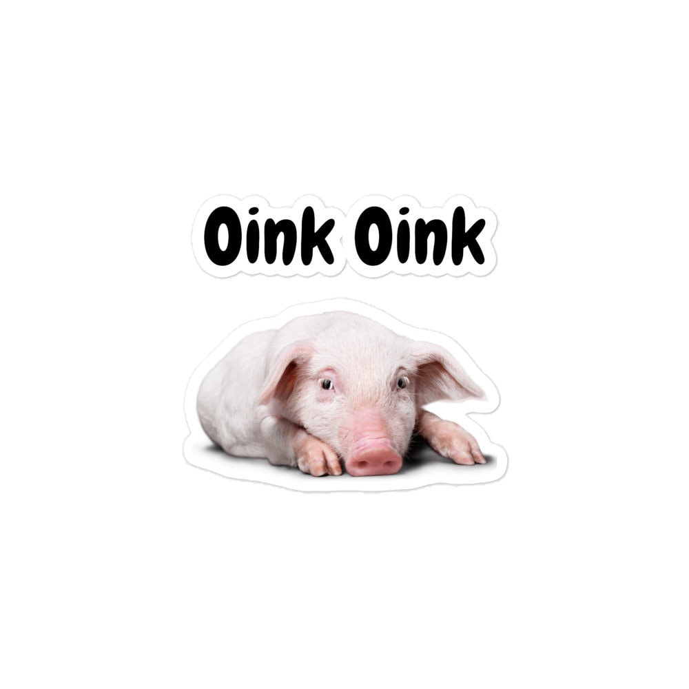 Pig Sticker, Funny Stickers, Animal Sticker, Laptop Sticker, Bumper ...