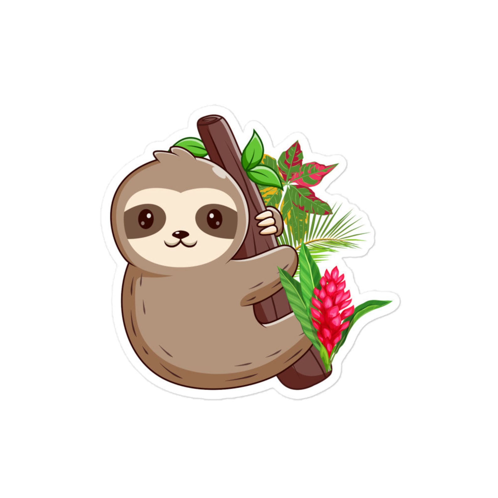 Sloth Sticker, Cute Sloth Sticker, Sloth, Sloth Laptop Sticker, Sloth ...