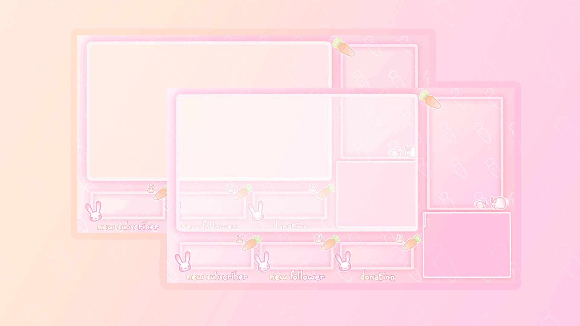 Twitch Stream Layout Package animated Pink Bunny - Etsy