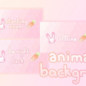 Twitch Stream Layout Package - [animated] Pink Bunny - Etsy