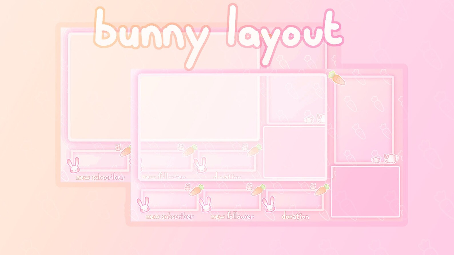Twitch Stream Layout Package - [animated] Pink Bunny - Etsy