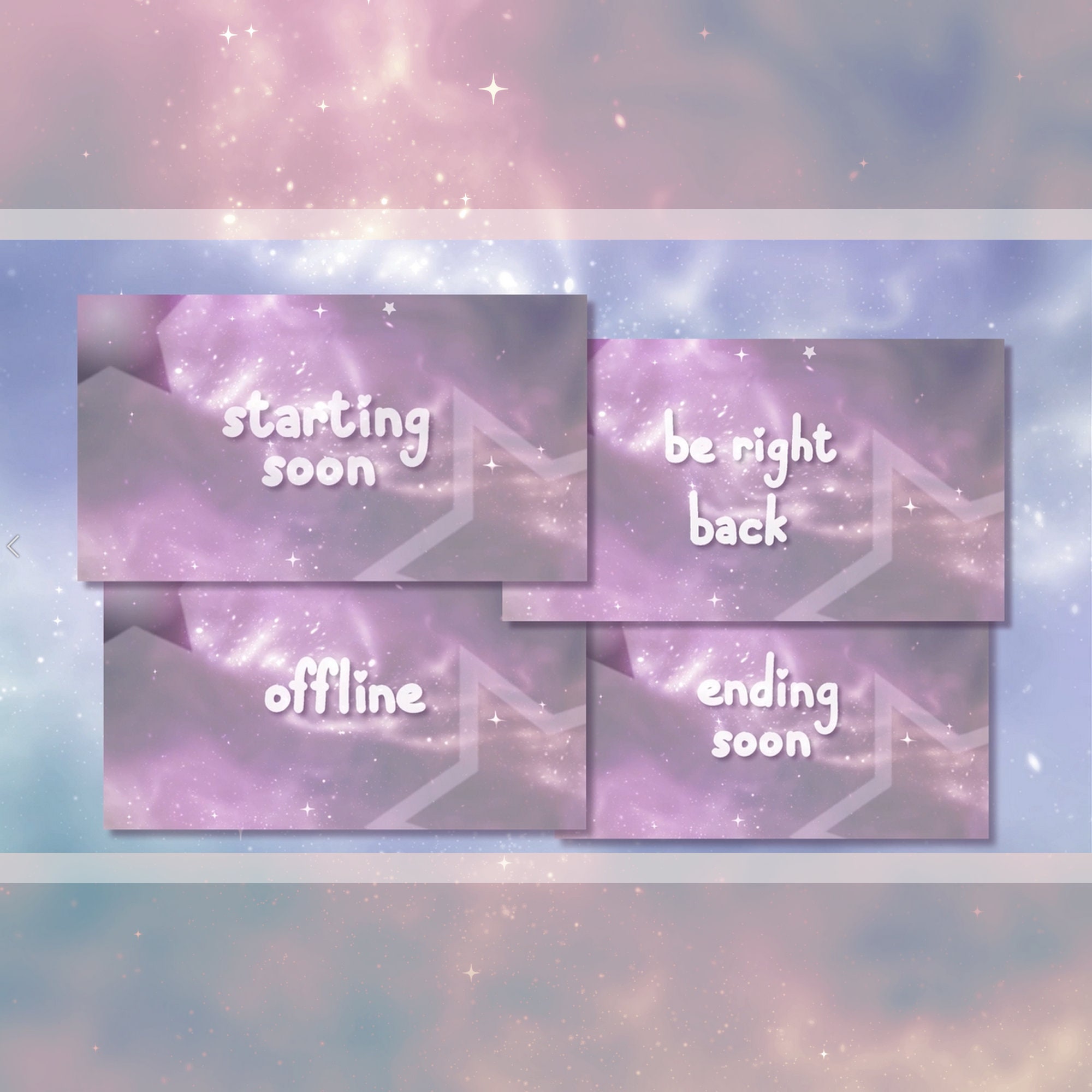 Twitch Stream Layout Package animated Purple Glitter Star - Etsy