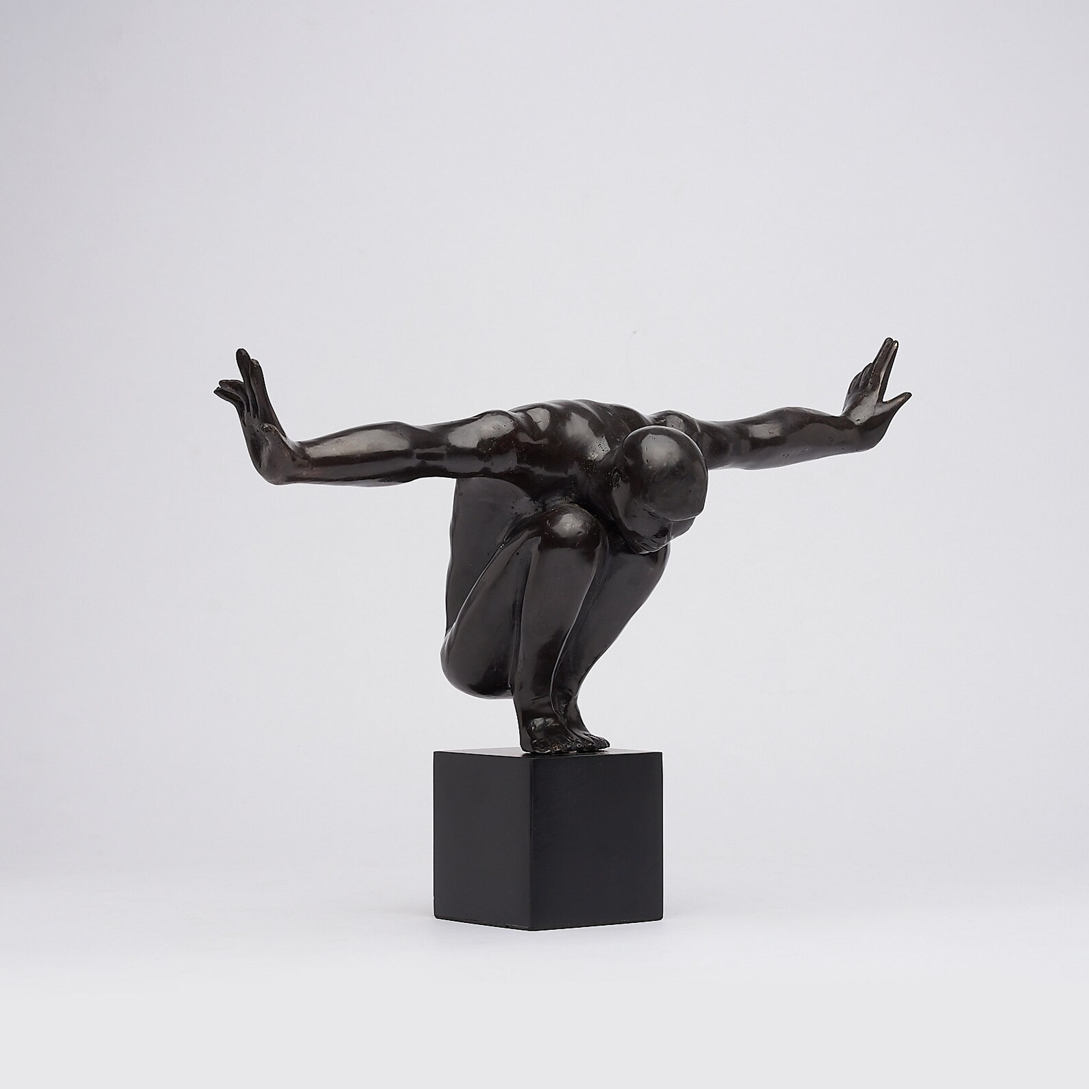 Bronze Statue of an Olympic Swimmer in Dive Stance With | Etsy Canada