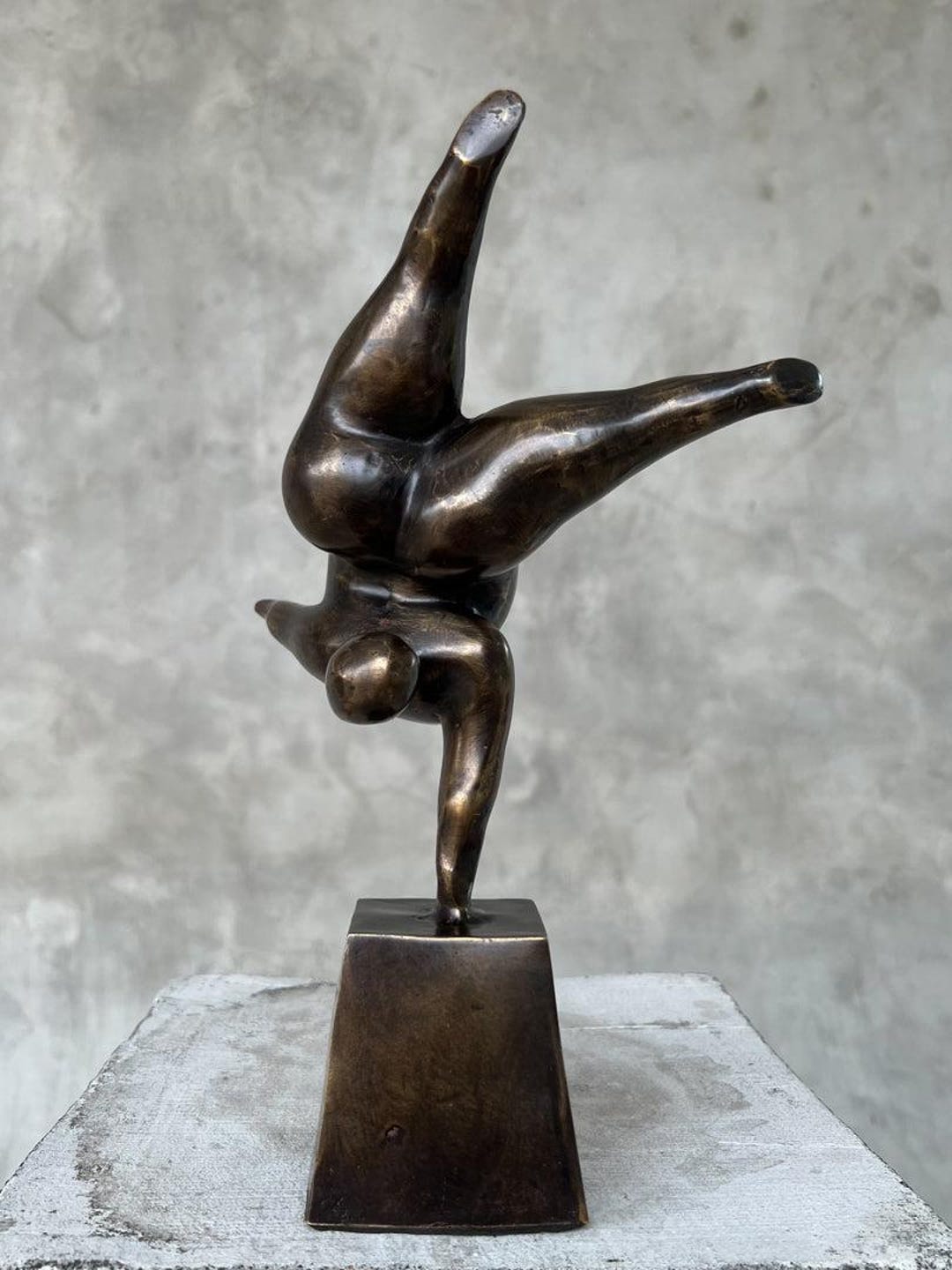 Bronze Acrobat Sculpture: Elegant Woman Balancing Statue, Decor ...
