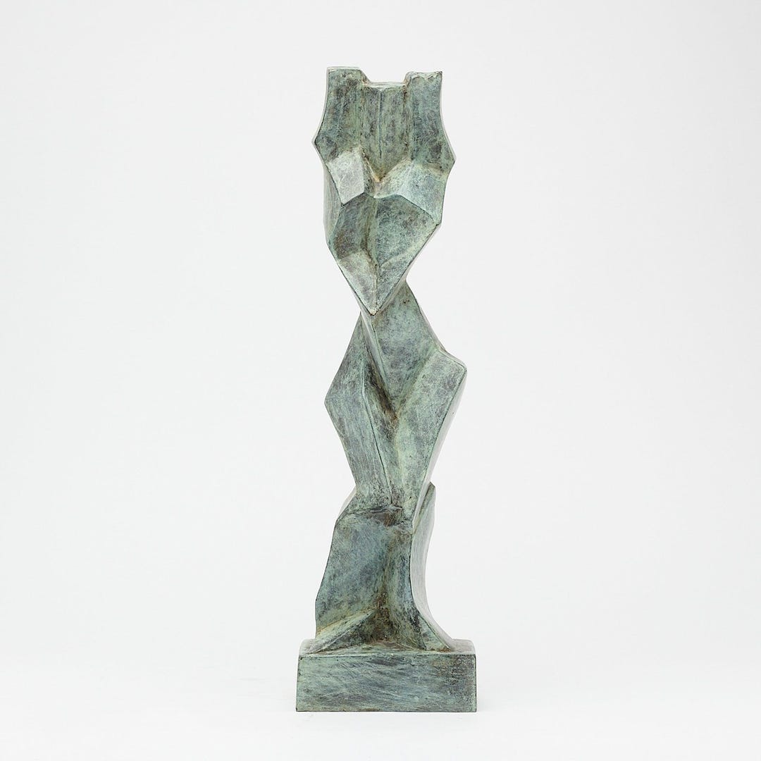 Bronze Cubist Lady Sculpture | Abstract Female Statue | Modern Art ...