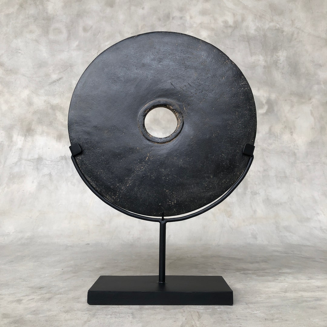 Decorative Lava Stone Disc on Stand Lava Stone Medium - Etsy
