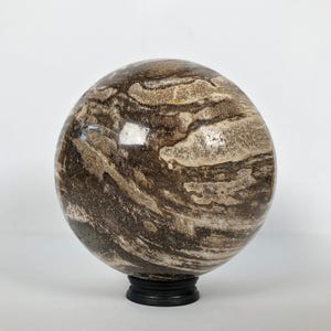 Petrified Wood Sphere on Stand | Natural Stone Sphere | Unique Home ...