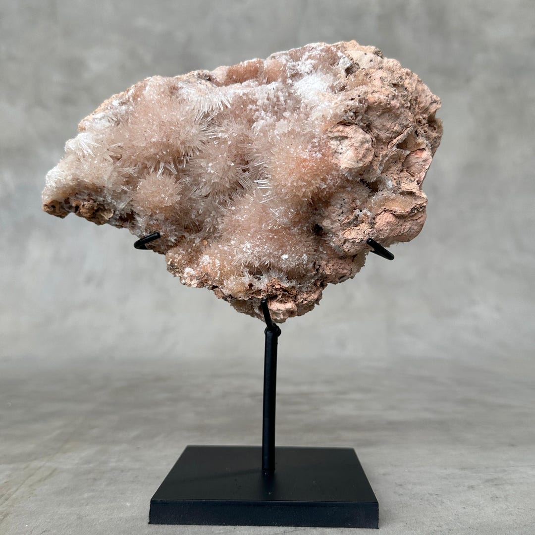 Beautiful Blush Pink Crystal Cluster on Stand CC/585 - Etsy