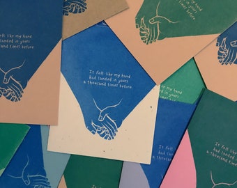 Handmade Card, Stamped Card, Hand Colored Card, Floral Card, Custom ...