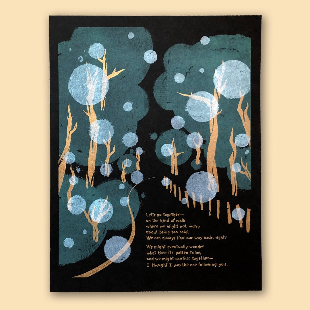 Romantic Walking Poem Print - Etsy