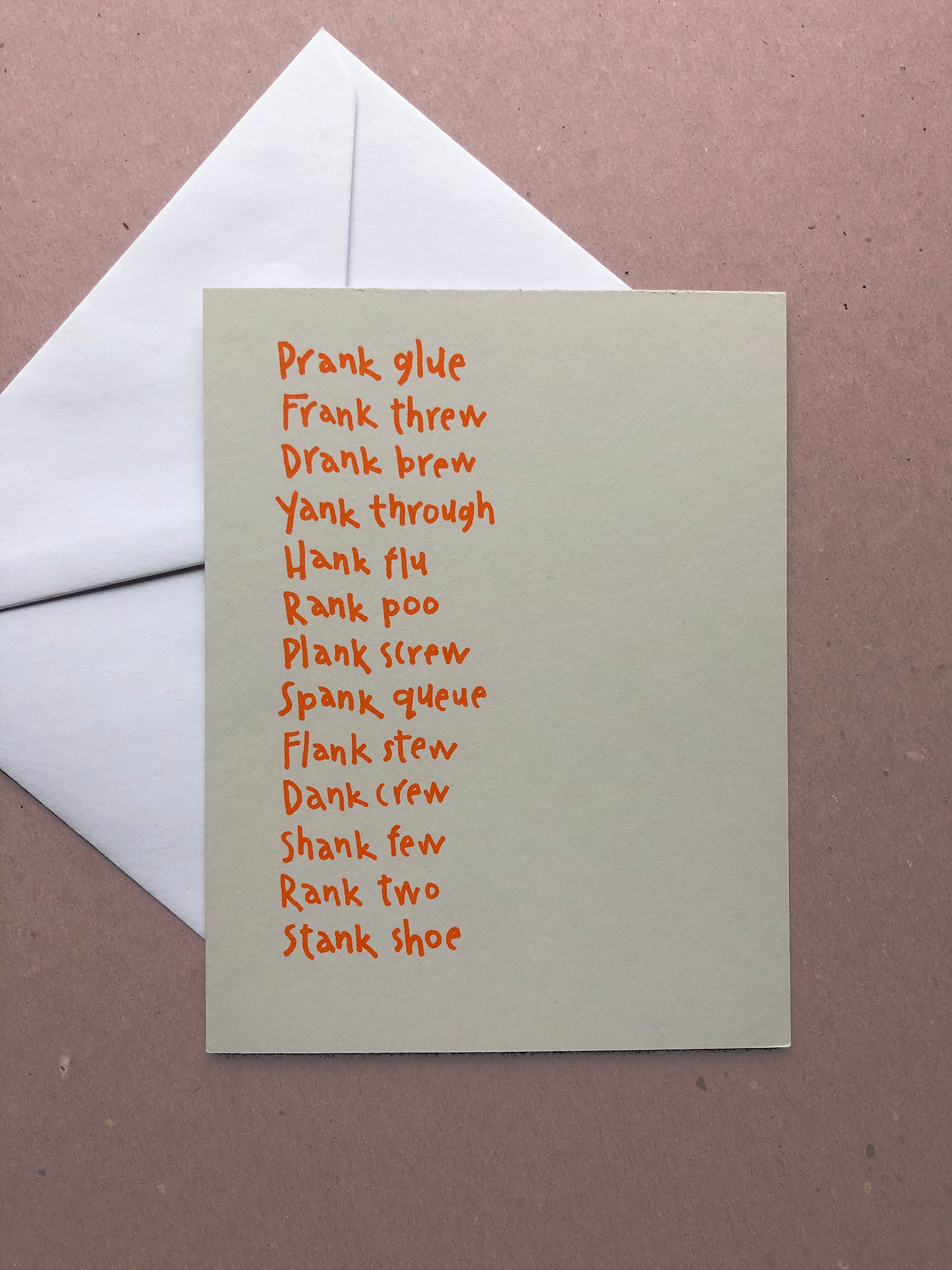 Rhyming Thank You Card - Etsy