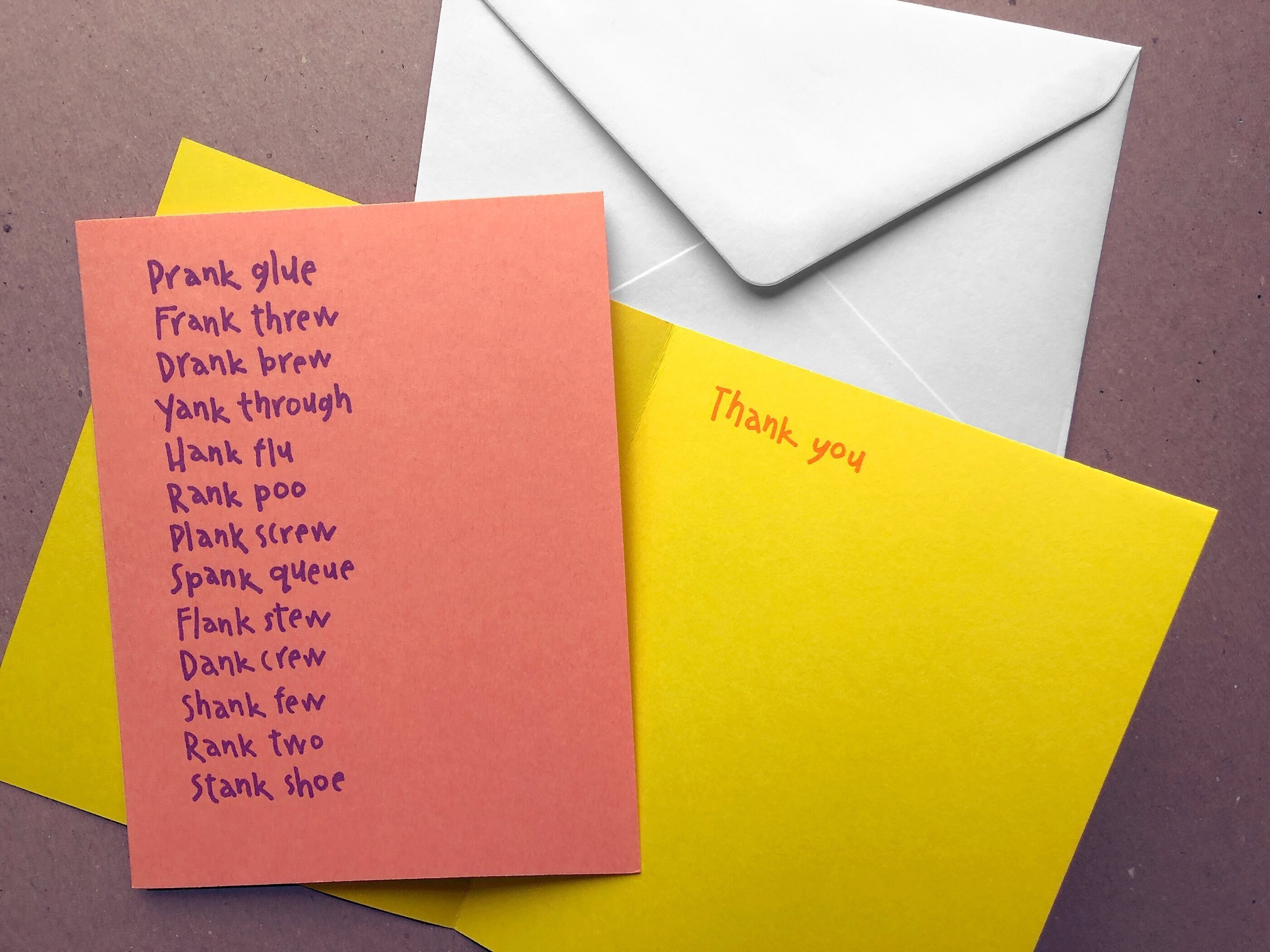 Rhyming Thank You Card - Etsy