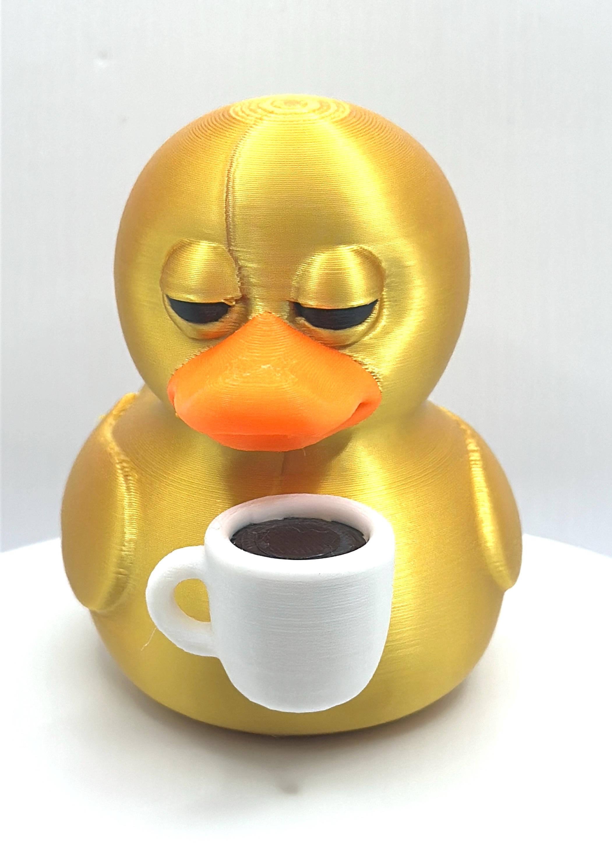 Sleepy Duck With Coffee 3D Print File (STL & 3MF Digital Download - Etsy