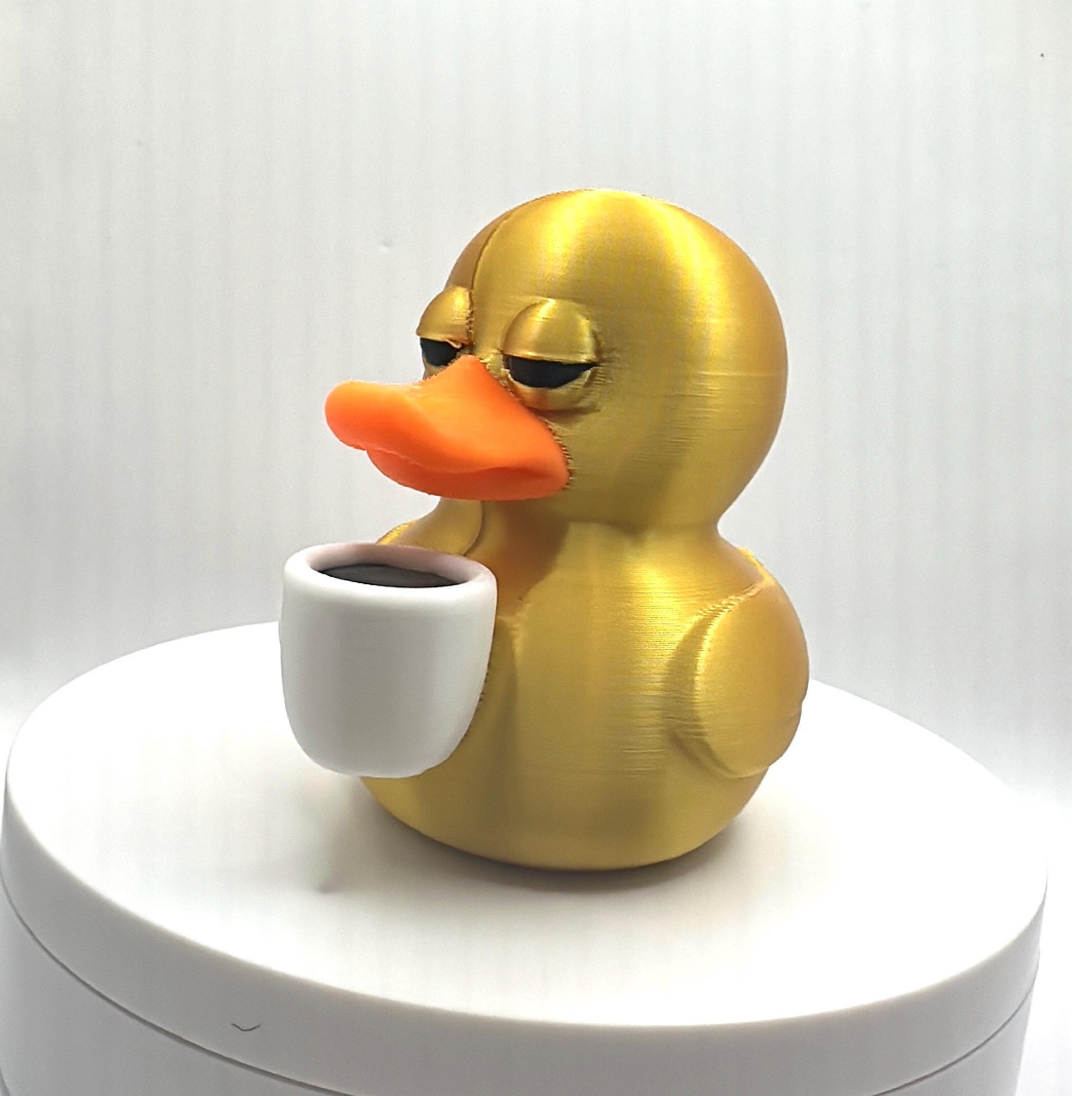 Sleepy Duck With Coffee 3D Print File (STL & 3MF Digital Download - Etsy