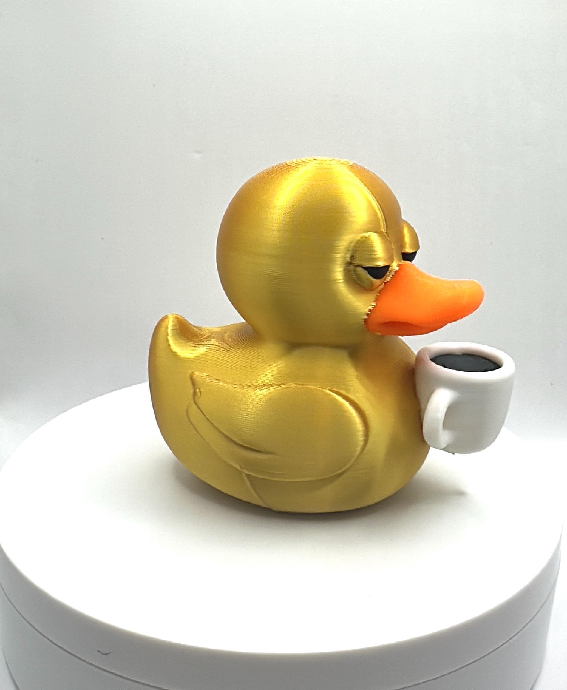 Sleepy Duck With Coffee 3D Print File (STL & 3MF Digital Download - Etsy