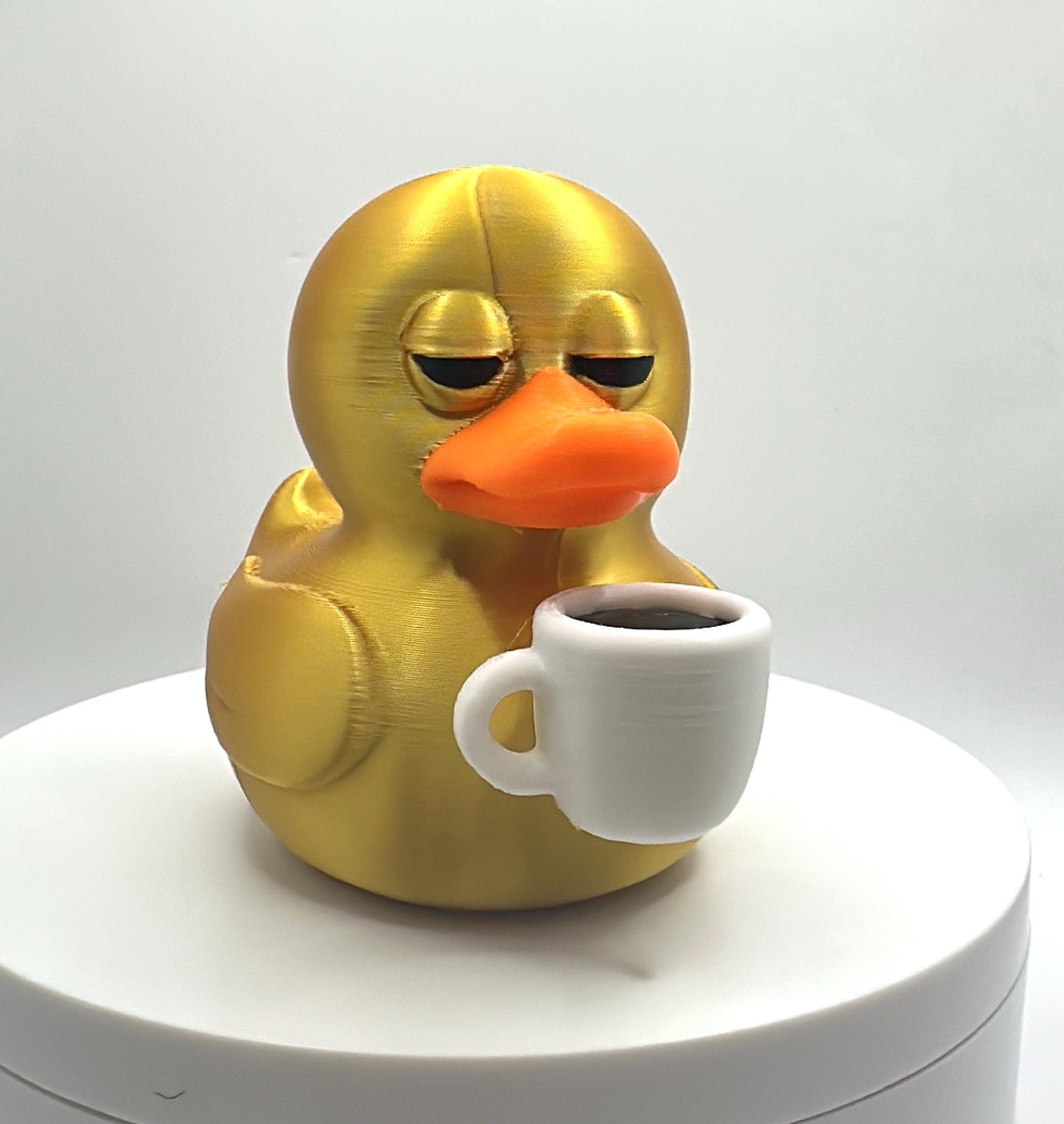 Sleepy Duck With Coffee 3D Print File (STL & 3MF Digital Download - Etsy