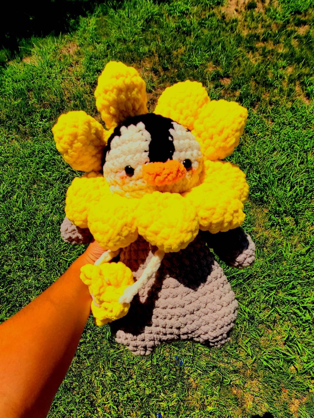 Ava the Sunflower Penguin Jumbo Crochet Plush - Etsy