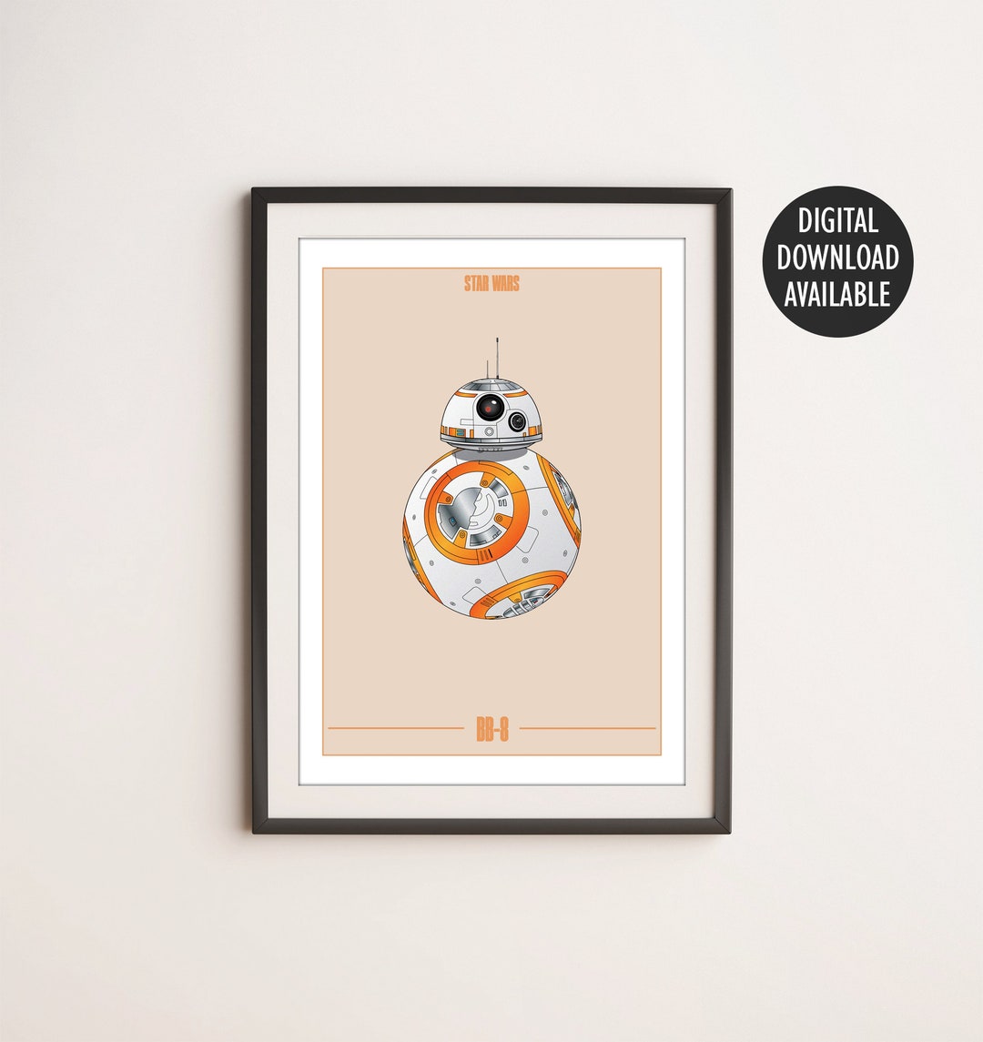 Star Wars BB8 Poster Wall Art Digital/a4/a3 - Etsy