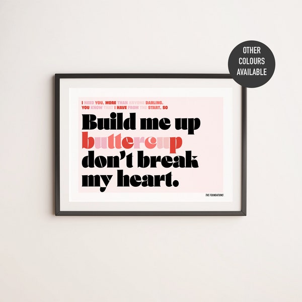 Build Me up Buttercup - Etsy