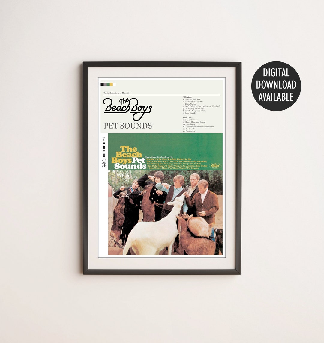 Pet Sounds Album Cover Print Digital the Beach Boys A4/A3 Wall Art ...