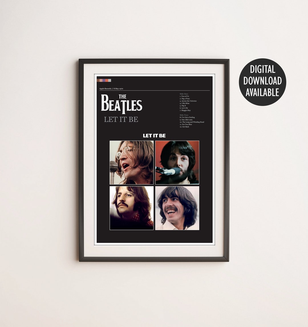 Let It Be Album Cover Print - Digital - the Beatles - A4/A3 - Wall Art ...