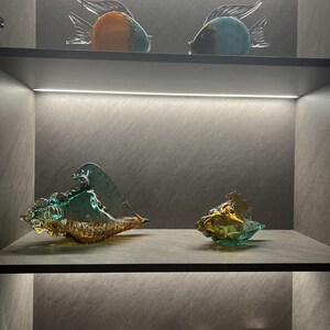 Handmade Blown Colorful Conch Shell Art Glass Sculptures Beach ...