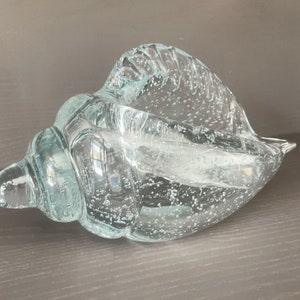Handblown Transparent Conch Shell Art Glass Seashell Sculptures Home ...