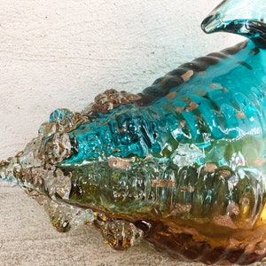 Handmade Blown Colorful Conch Shell Art Glass Sculptures Beach ...