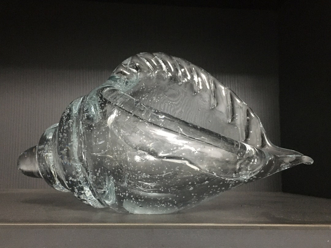 Handblown Transparent Conch Shell Art Glass Seashell Sculptures Home ...