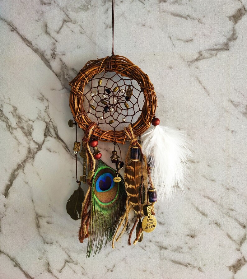 Handmade Native American Dreamcatcher Dream Catcher Feather Home Decor ...