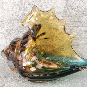 Handmade Blown Colorful Conch Shell Art Glass Sculptures Beach ...
