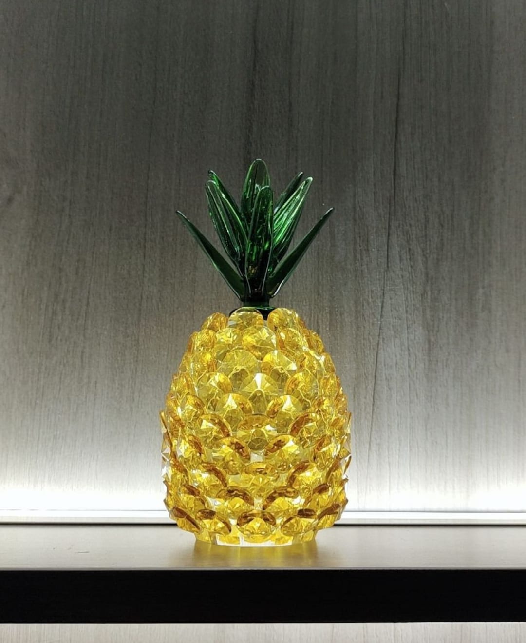 Handmade Glass MINI Pineapple Sculpture Ornament Blown Glass Pineapple ...