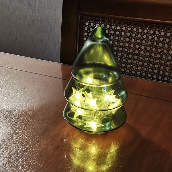 Glass Christmas Tree Jar - Etsy