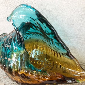 Handmade Blown Colorful Conch Shell Art Glass Sculptures Beach ...