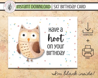 Owl Happy Birthday | Etsy