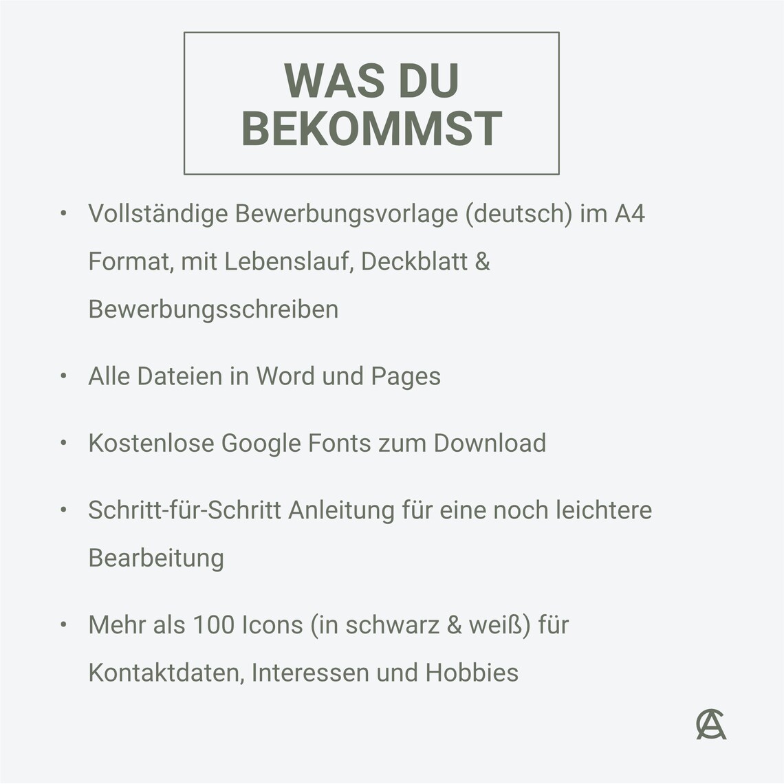 Student Application Template German, With Tabular CV, Cover Letter ...