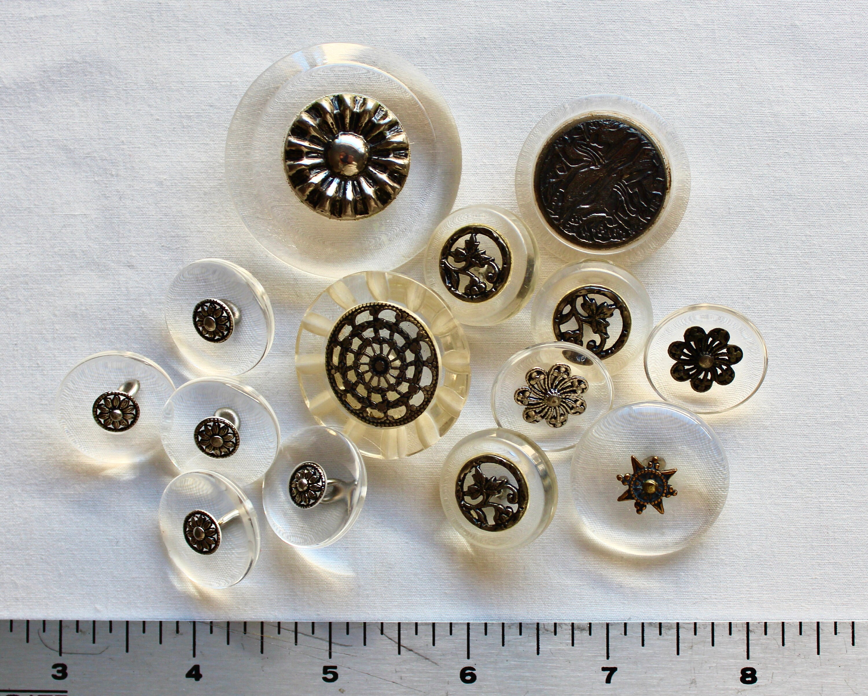 Closures & Fasteners Vintage lucite button Sewing etna.com.pe