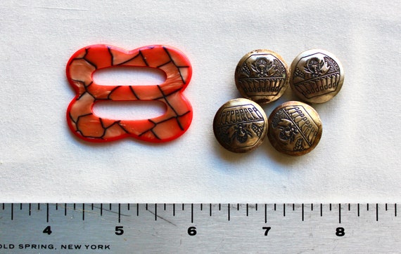 Buttons & Closures Sewing & Fiber 4 Vintage Silver Button Covers and an ...