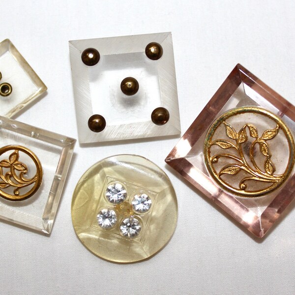 Lucite Buttons - Etsy