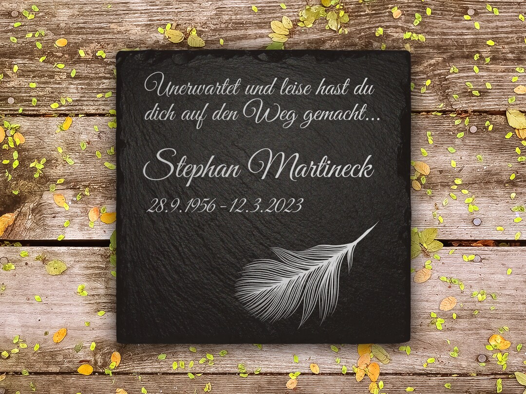 Gravestone, Memorial Plaque, Tombstone Made of Weatherproof Slate ...