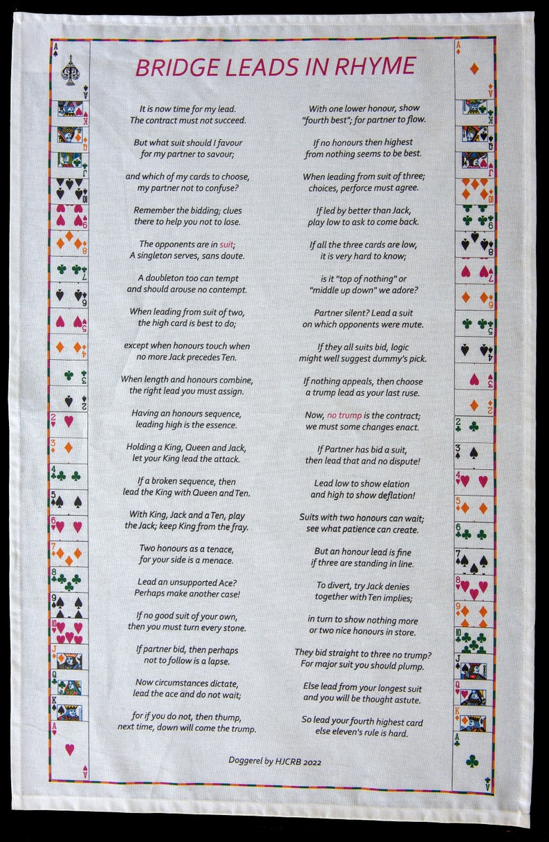 Bridge Leads in Rhyme - Etsy UK