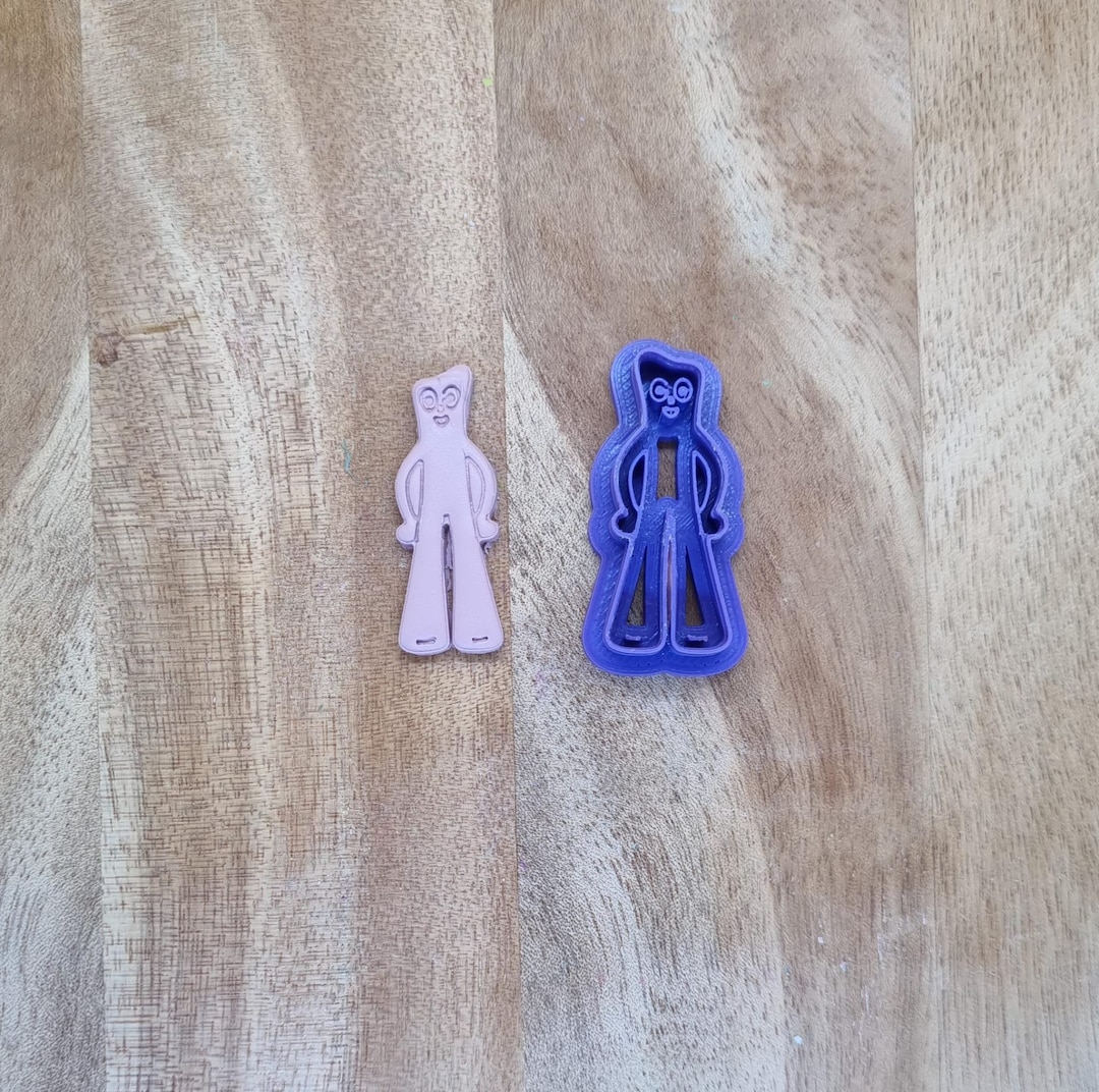 Gumby Embossed Cutter Polymer Clay / Embossed Cutter / Stamp - Etsy